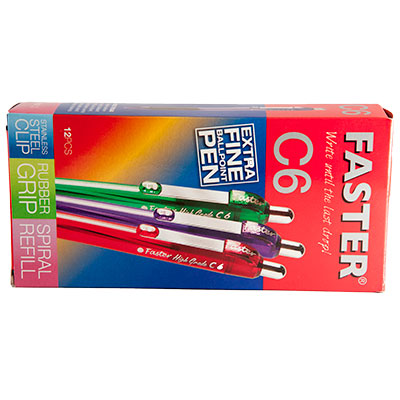 Faster Ballpoin C6 12’S Blue – AGEN SEMBAKO GROSIR – Grosir Sembako ...